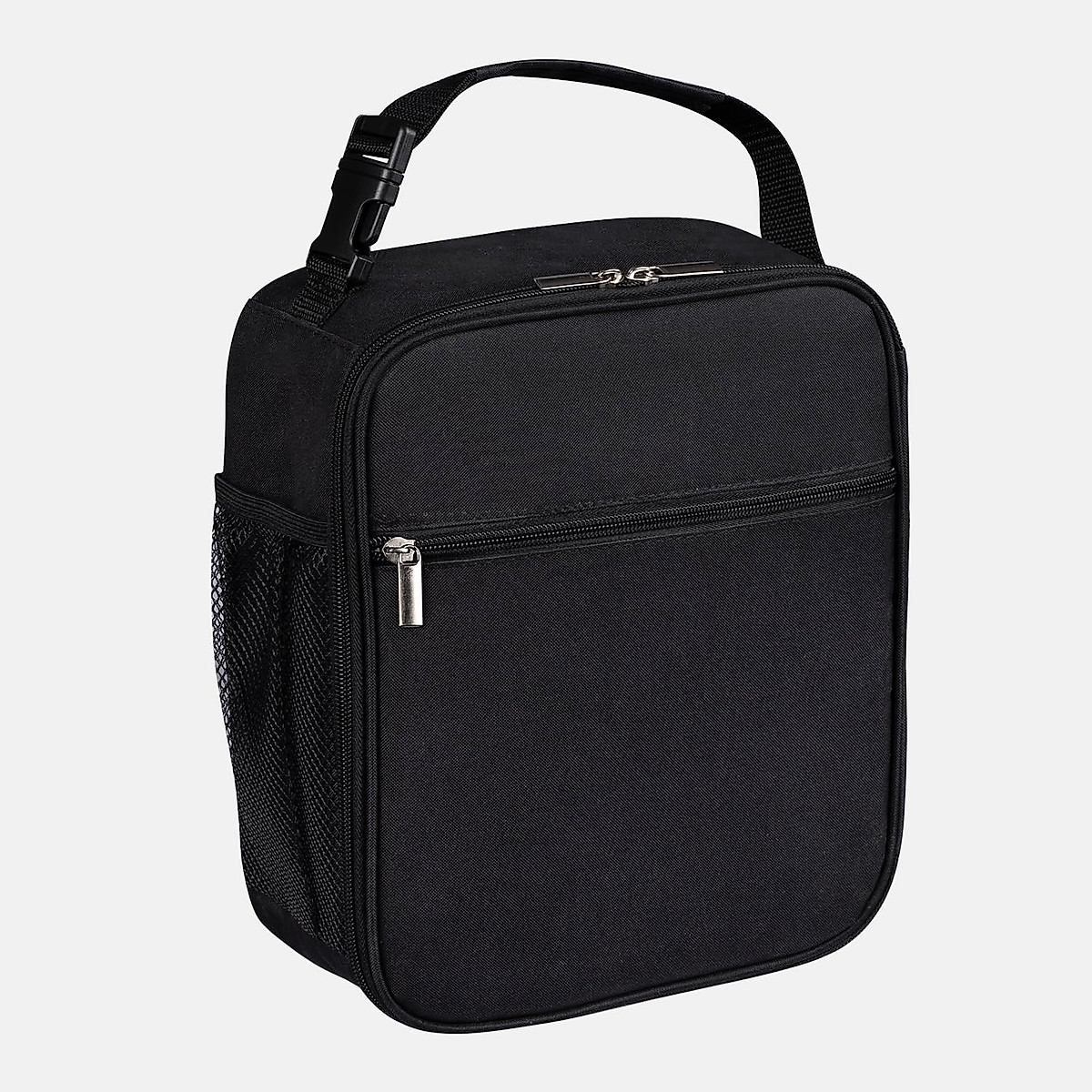 NZOLIA Lunch Box for Men/Women Leakproof Small Lunch bag Reusable Food Safe Durable Lunch container Compact Cooler Tote for Office Work Picnic Hiking Beach Fishing-Black