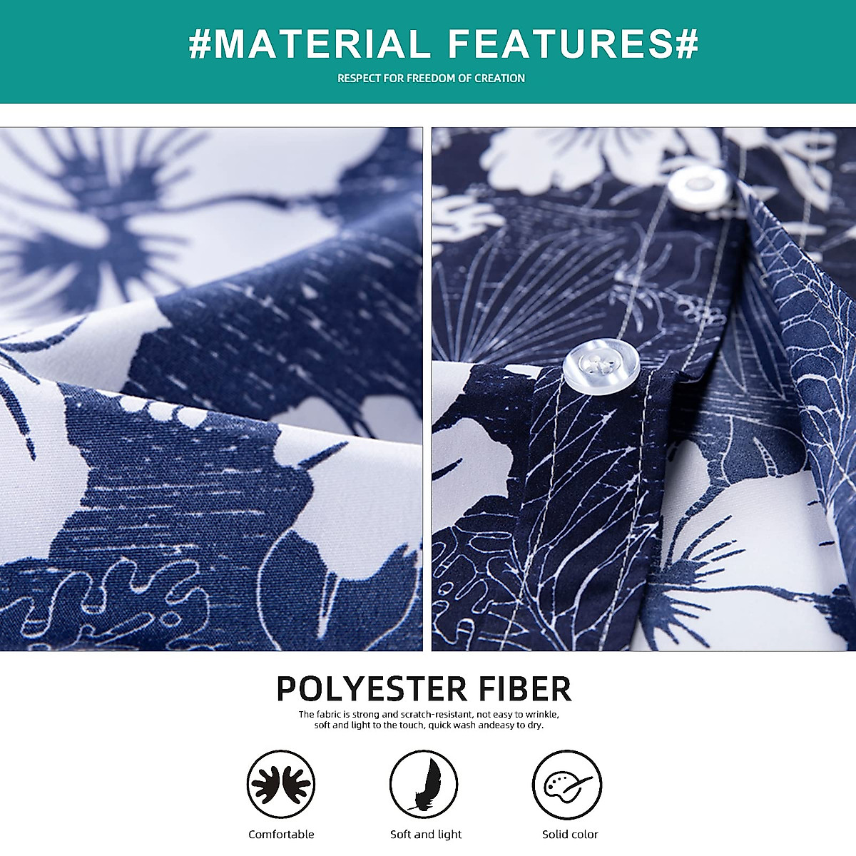 Sumolux Mens Hawaiian Floral Shirts Button Down Tropical Holiday Beach Shirts