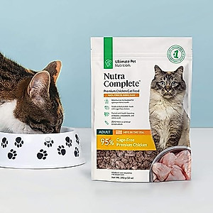 ULTIMATE PET NUTRITION Nutra Complete Premium Chicken Cat Food - Freeze Dried Chicken Cat Food - Feline Freeze Dried Food (12 Oz)