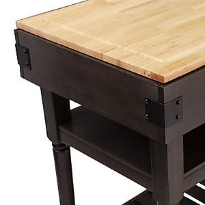 SEI Furniture Waysmere Kitchen Island, Smoked ash, Natural