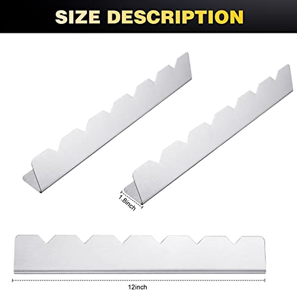 4 Pcs Skewers Holder Stainless Steel Shish Kabob Rack BBQ Long Skewers Rack for Round Flat Wood Metal Bamboo Skewers Grilling Accessories 12 Inch