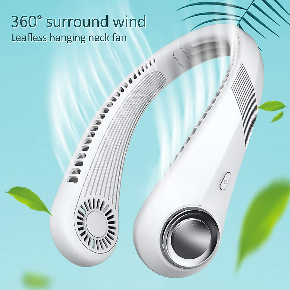 Personal Neck Fan Rechargeable Hands Free Fan - 3 Wind Speed Portable sports fan for Travel Indoor Outdoor - USB Powered Adjustment Cooling Fan for Women Men