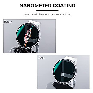 82mm Fixed ND64 & Circular Polarizing Lens Filters Kit (2 Pcs) 6 Stops Fixed Neutral Density Filter CPL Filter with 28 Multi-Layer Coatings for Camera Lens