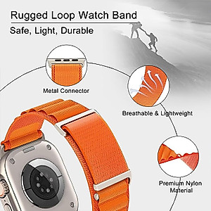 omee 8 Pack Compatible with Apple-Watch-Ultra-Band 49mm 45mm 44mm 42mm for Men Women,Breathable Trail Loop+Alpine Loop+Ocean Band for Ultra/Ultra 2 iWatch Serie 9 8 7 6 SE 5 4 3 2 1