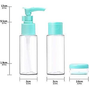 Tsa Approved Travel Toiletries Bottles/Containers Kit (LEAKPROOF BPA FREE) Travel Essentials Accessories - 13 Pieces/Clear Case