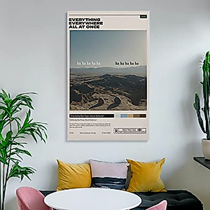 Everything Everywhere All At Once Summary Movie Poster Poster Frame Hanger Scroll Posters Canvas Decorative Hanging Painting Wall Art Decor Room 12x18inch(30x45cm)