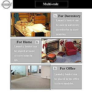 HIYAGON Large Storage Baskets,Waterproof Laundry Baskets,Collapsible Canvas Basket for Storage Bin for Kids Room,Toy Organizer,Home Decor,Baby Hamper(Fish & Cat)