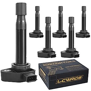 Set of 6 Ignition Coil Pack Fits for 3.2 3.5 3.0 V6 2000 2001 2002 2003 2004 2005 2006 2007 2008 Honda Odyssey Accord EX LX Acura TL RL CL Coils Replaces# UF242 90919-02247