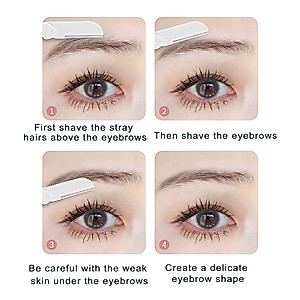 Eyebrow repair tool, foldable facial lint razor (9 pieces), hair removal knife for eyebrows and peach fuzz, universal facial razor for men and women