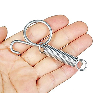 4pcs 75mm Metal Finger Spring Latch Hook, One-Handed Cage Door Spring Hooks, Large Cages Lock for Fixing Pet Cage Door,Bunnies, Rodents, Hamsters, Squirrels, Birds Cages Hook