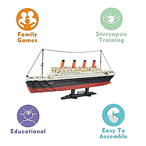 SuSenGo Building Bricks for Titanic 1021 Pieces Block Model Kit