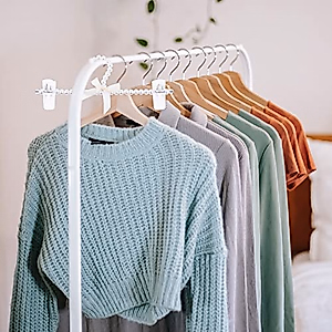 LUOZZY 2 Pcs Artificial Pearl Hangers Pearl Pants Hangers Plastic Bowknot Clothes Rack with Clip for Trousers Jeans Skirts