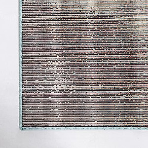 Unique Loom Jardin Collection Colorful, Vibrant, Abstract Watercolor Area Rug, Rectangular 7' 0" x 10' 0", Blue/Gray