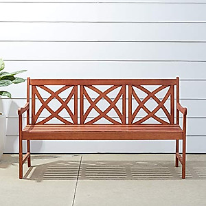 Malibu Outdoor Patio 5-Foot Wood Garden Bench