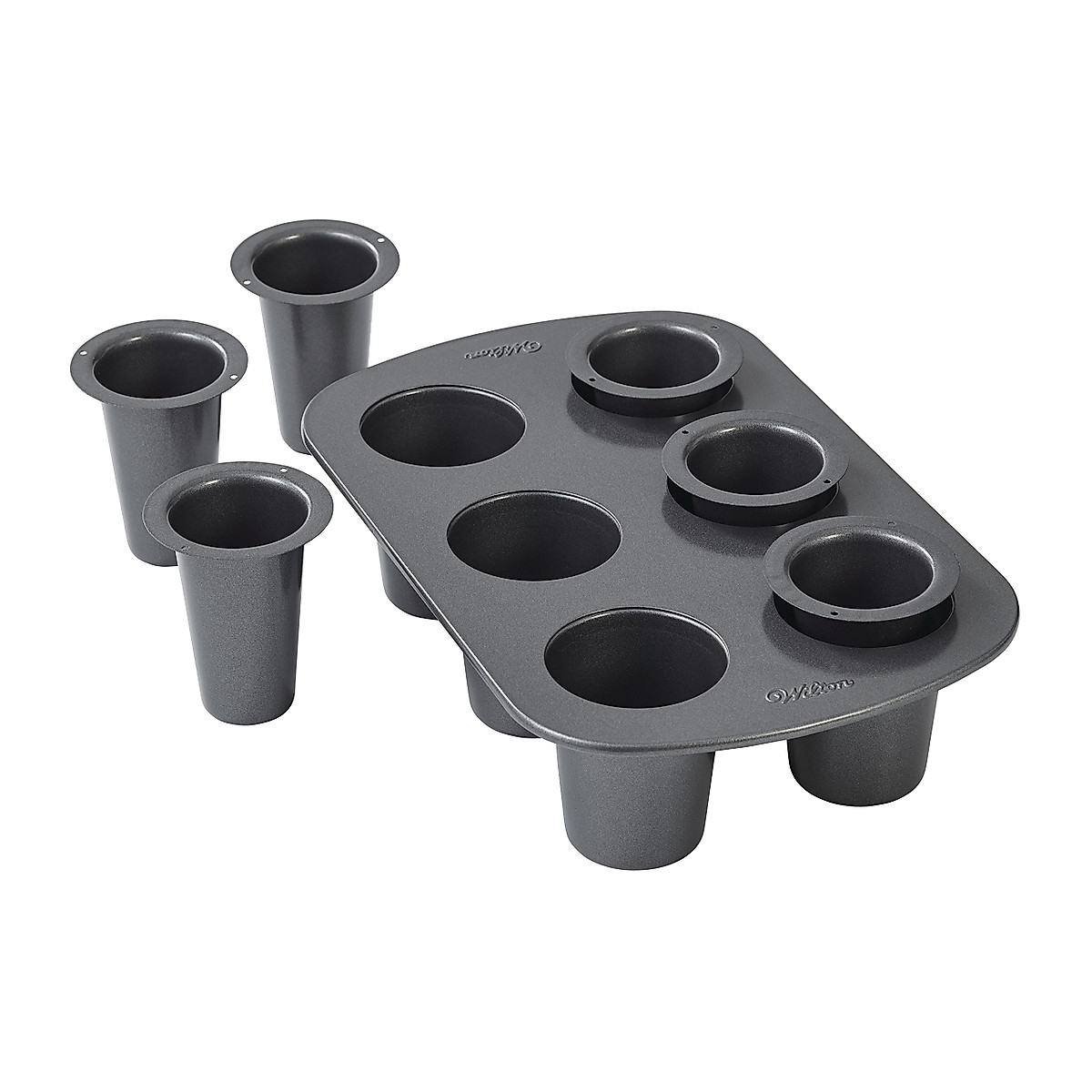 Wilton Cookie Shot Glass, 6-Cavity - Bake Perfect Sweet Shooters with this 6-Cup Cookie Shot Glass Pan, Non-Stick Round Pan Made of Steel