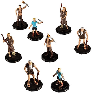 Monster Townsfolk Mini Fantasy Figures - 8pc Hand-Painted Peasant Non Player Character NPC Miniatures - 1" Hex-Sized Compatible with DND Dungeons Dragons Pathfinder, RPG Tabletop Games