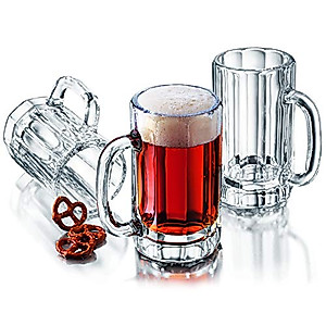 Libbey Heidelberg Glass Beer Mugs, 16-ounce, Set of 4