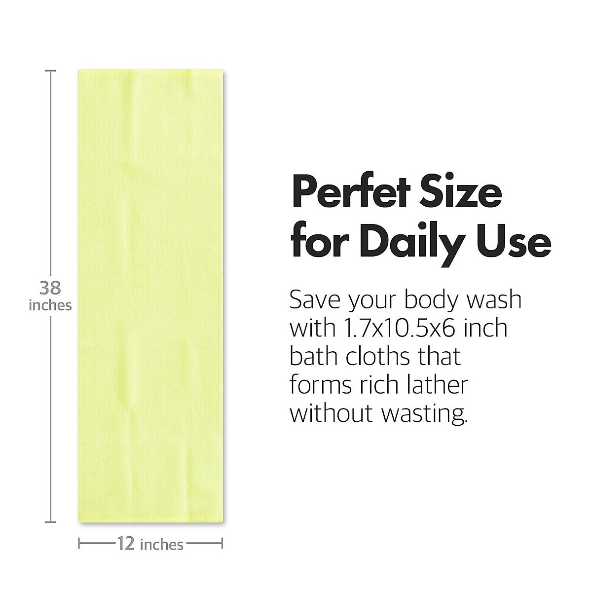 Premium Exfoliating Washcloth Towel(4 Color) Korean Loofah Bath Sponge Long Back Scrubber African Bath Sponge African Long Net for Shower/It Becomes Softer as You use.by NOPIGO