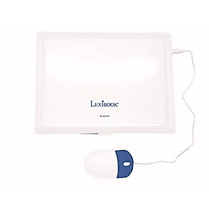 LEXiBOOK JC598i1_01 Educational and Bilingual Laptop French/English-Toy for Children with 124 Activities to Learn Mathematics, Dactylography, Logic, Clock Reading, Play Games and Music