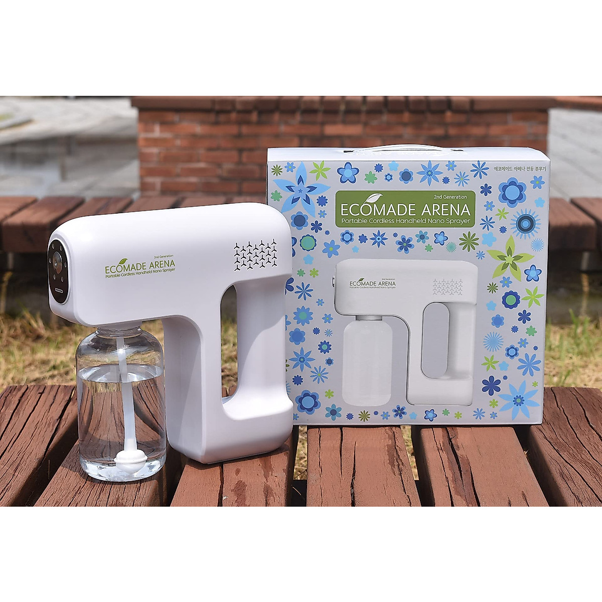 Portable Cordless Handheld Nano Mist Sprayer Fogger ULV Atomizer for Home, Office, School, or Garden (White)