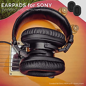 Brainwavz Perforated Replacement Earpads for Sony MDR 7506, V6 & CD900ST with Memory Foam Ear Pad & Suitable for Other On Ear Headphones (Black)