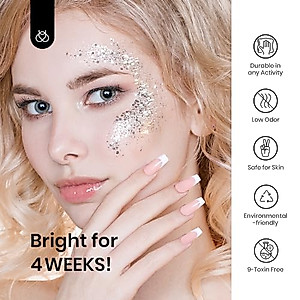 Beetles Gel Nail Polish, 1 Pcs 15ml White Color Soak Off Gel Polish Nail Art Manicure Salon DIY Gel Nail Design Decoration at Home Nail Lamp Needed Nails Manicure Kit Gift