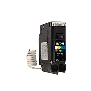 Cutler-Hammer Eaton BRN120A1CS BR 20A 120V 1-Pole Arc Fault/Ground Fault Circuit Breaker, Black