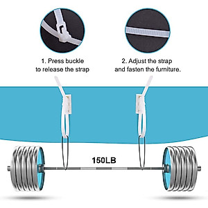 Furniture Straps Baby Proofing Anti-tip Wall Anchor Kits (12-pack) Cabinet Locks & Straps Protect Toddler and Pet from Falling Furniture,Adjustable Child Safety Straps Earthquake Resistant (12)