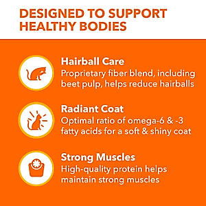 IAMS Proactive Health Adult Hairball Care Dry Cat Food with Chicken and Salmon, 16 lb. Bag