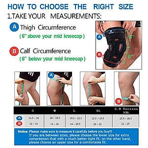 T TIMTAKBO Hinged Knee Brace,GEl Patella Support with Removable Dual Side Stabilizers,Knee Support for Meniscus Tear,Relieves ACL,Arthritis(L fit Upper 19.5-23.5"/Lower 16-20.5")