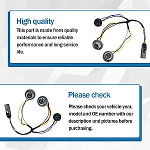 Tail Light Rear Lamp Socket and Wiring Harness 2018-2020 Ford Pickup F150 JL3Z-13412-A Rear Driver and Passenger Side