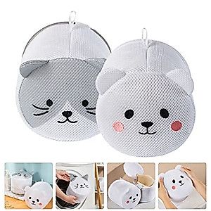 Cabilock Shoe Laundry Bag Sandwich Container 2pcs Mesh Laundry Bags Delicates Wash Bag Cartoon Cat Bra Wash Bags Travel Storage Organize Bag Clothing Washing Bags Sandwich Containers