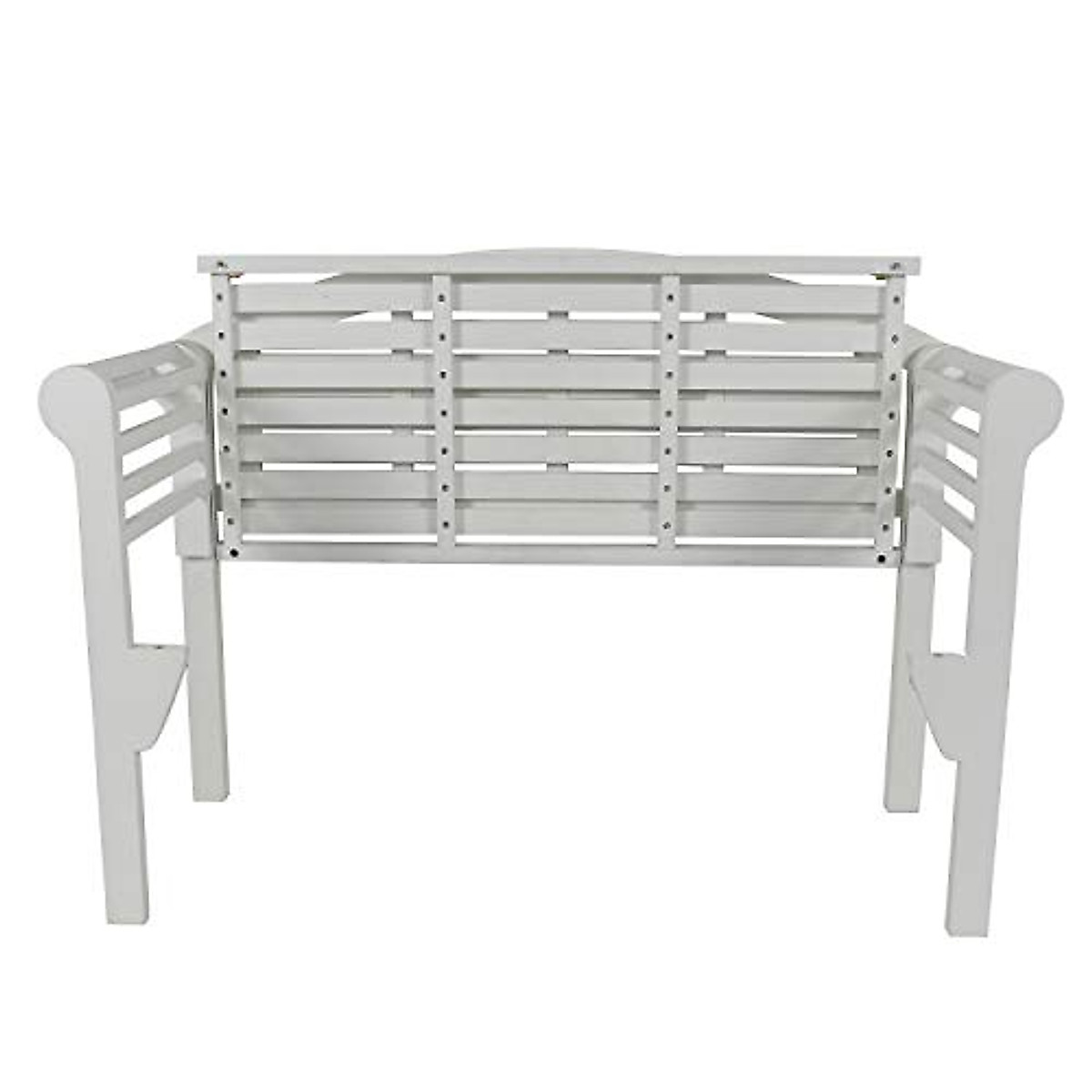 Decor Therapy Terra Wood Outdoor Bench, White