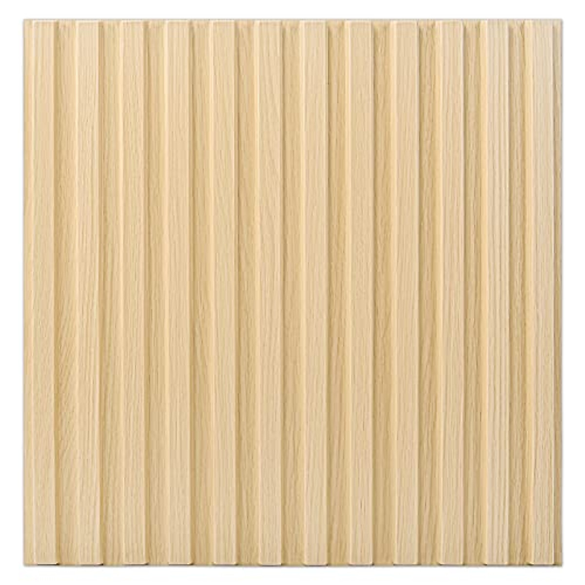 Art3d Slat Wall Panel, 3D Fluted Textured Panel 12-Tile 19.7 x 19.7in. - Oak