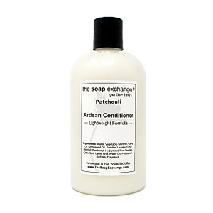 The Soap Exchange Hair Conditioner - Patchouli Scent - Hand Crafted 12 fl oz / 354 ml Natural Artisan Hair Care, Sulfate & Paraben Free, Nourish, Moisturize, & Protect. Made in the USA.