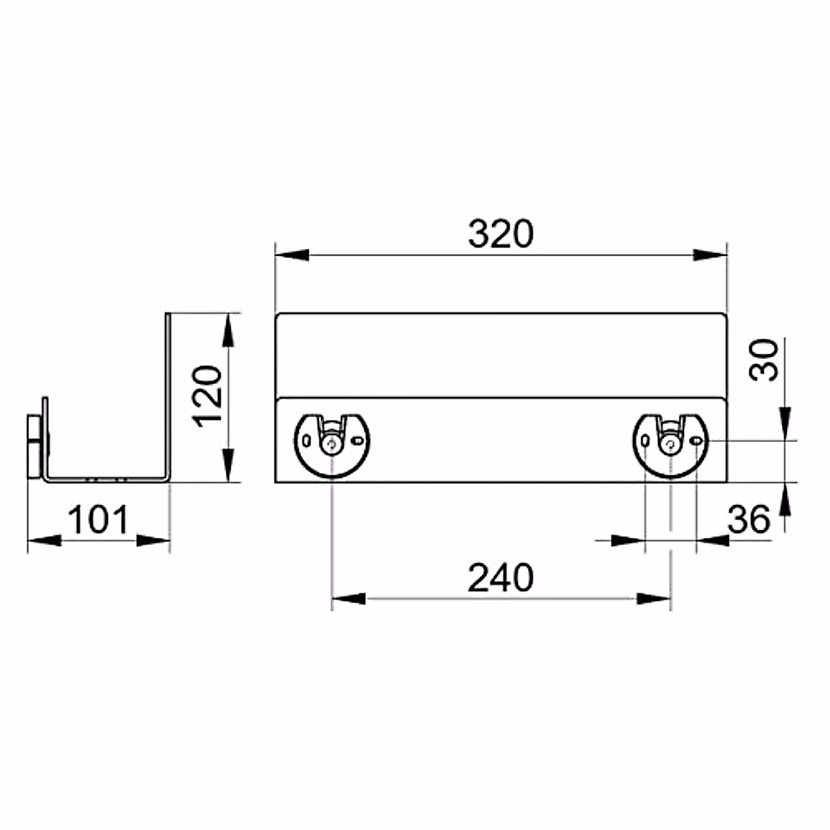 Keuco Wall Mounted Shower Shelf - Matte Black - 24952370000