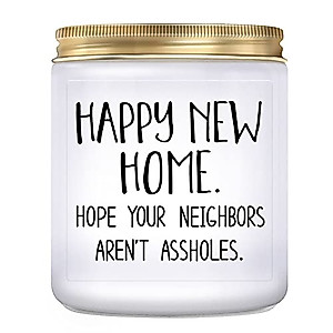 House Warming Presents for New Home- Housewarming Gift, New Home Gifts for Home, Funny Housewarming Gifts, New Home Owner Gift, New House Gift, Lavender Candles (7oz)
