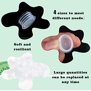 80 Pieces Salt and Pepper Shaker Stoppers 3/4 Inch, 3/5 Inch 1/2 Inch, and 7/16 Inch Plastic Salt Shaker Plug Replacement Salt and Pepper Shaker Stoppers Round Plastic End Cap for Pots Bottles Pipes