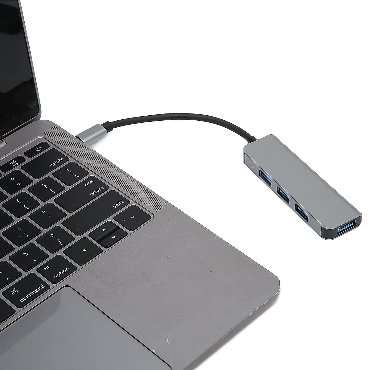 Multi-Port USB Type-C Hub,Mini 4 in 1 Multi Splitter Docking Station for Laptops,3 USB2.0 Ports,1 USB3.0 Port,5Gbps,Connect Mouse/Keyboard/Camera/Card Reader/Disk