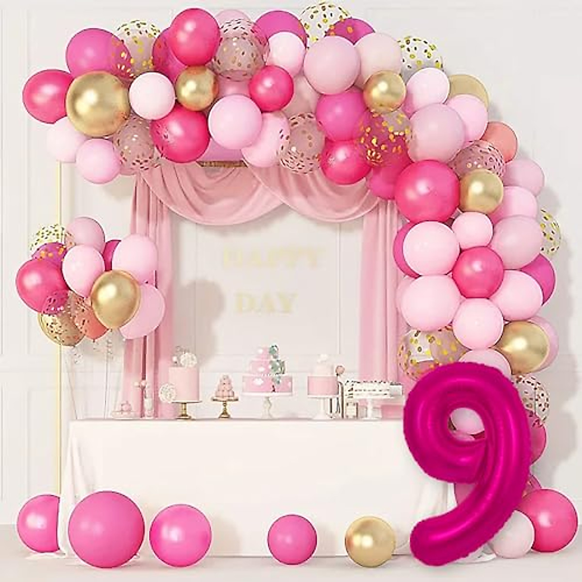 40 Inch Hot Pink Number 5 Balloon 5 Years Old Birthday Decorations Pink Five Balloons for 5th Birthday Decorations Girl Number 5 Balloon Pink for 5th Birthday Balloons 5 Years Anniversary Decors