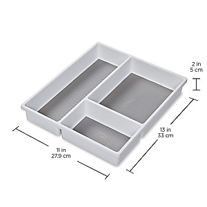 Copco Draw Organizer, Four Piece, White With Gray Liner