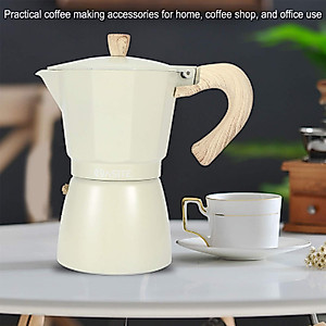 Faint Yellow Coffee Pot Ergonomic Coffee Maker without Hurting Hands for Office for Home(Seiko No. 6 pot 300ML light yellow)