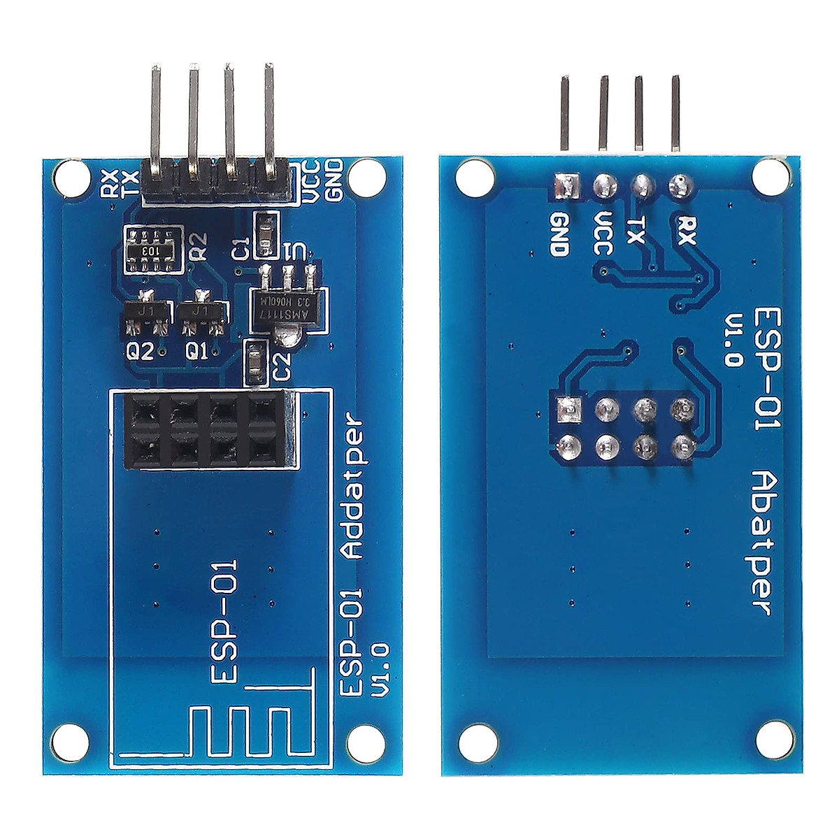 AITRIP 10PCS ESP8266 Serial Wi-Fi Wireless ESP-01 Adapter Module 3.3V 5V Compatible for Arduino