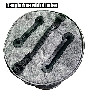 Weabetfu Large Capacity Portable Yarn Organizer Knitting Tote Storage Bag with Shoulder Strap Yarn Bags Have Pocket for Crochet Hooks,Knitting Needles & Accessories,Prevent Yarn Tangle(Grey)