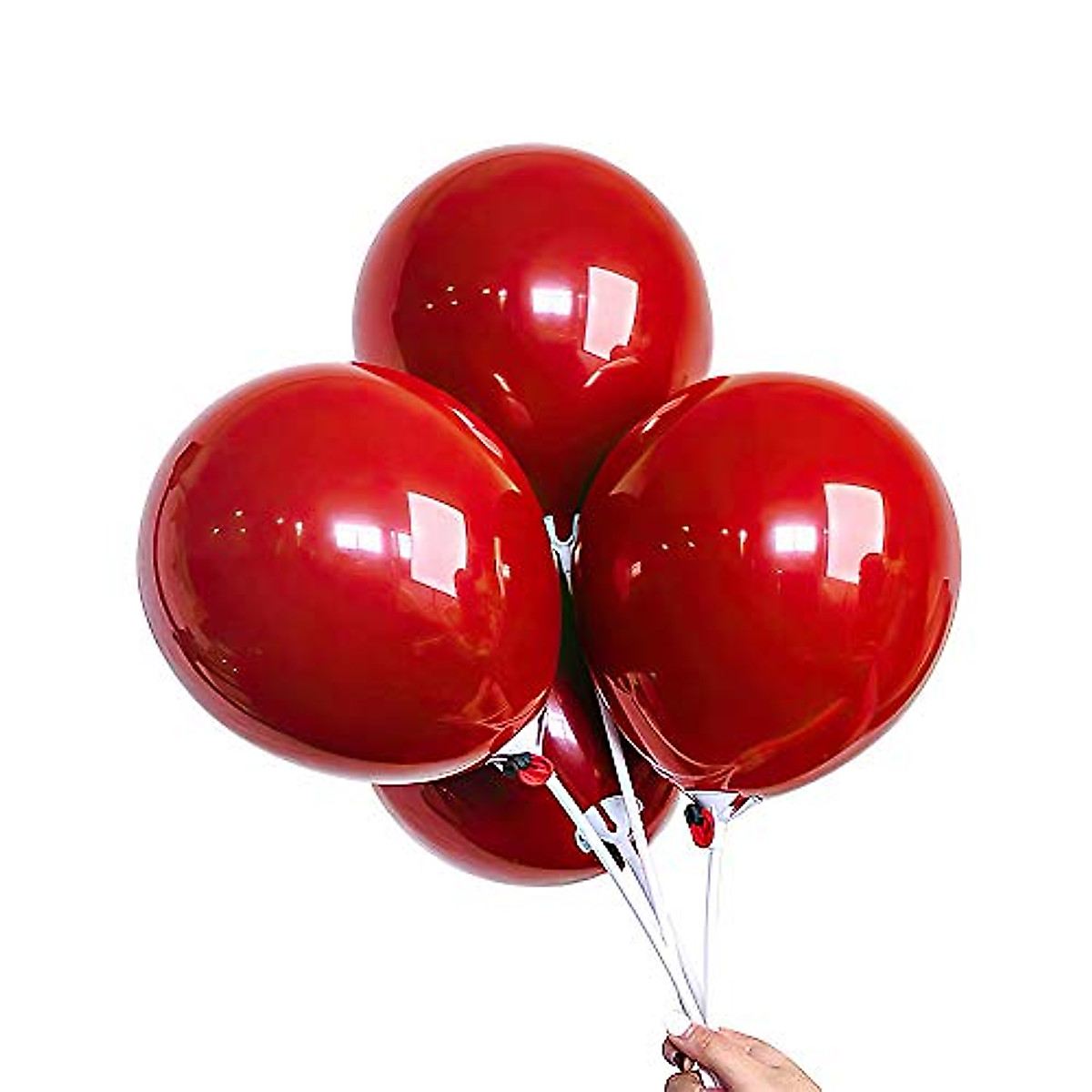 Red Latex Party Balloons, 50 pcs 12 Inch Dark Red Balloons for Wedding, Birthday Party, Valetine's Day, New Year, Christmas Party Decorations