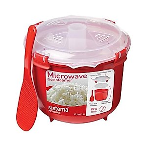 Sistema Microwave Collection Rice Cooker, 87.2 oz./2.6 L, Red