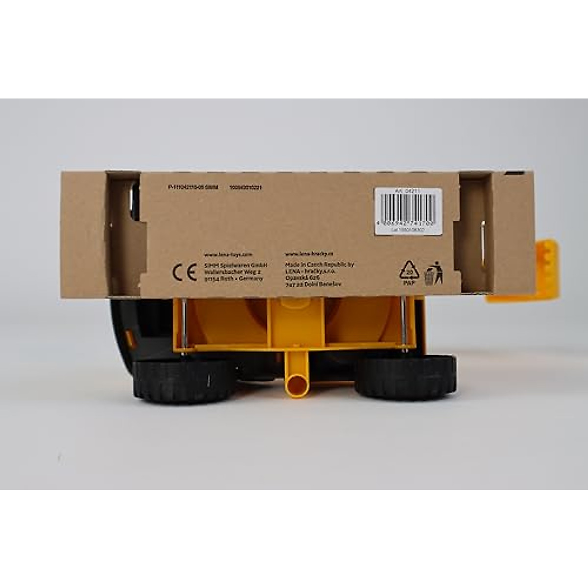 Lena Eco Active Backhoe - Durable UV-Protected Plastic & Noise-Canceling Tires, Enhances Fine Motor Skills, European Quality