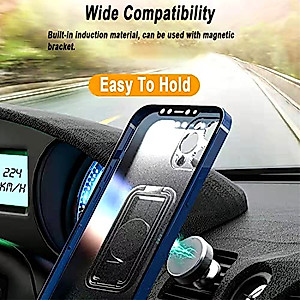 2 Pack Cell Phone Ring Stand Holder, IOUALEY Finger Kickstand 360° Rotation Adjustable Portable Metal Finger Grip Ring Kickstand Fits Most Smartphone Tablets Desk Office Car Mount, 2 Colors