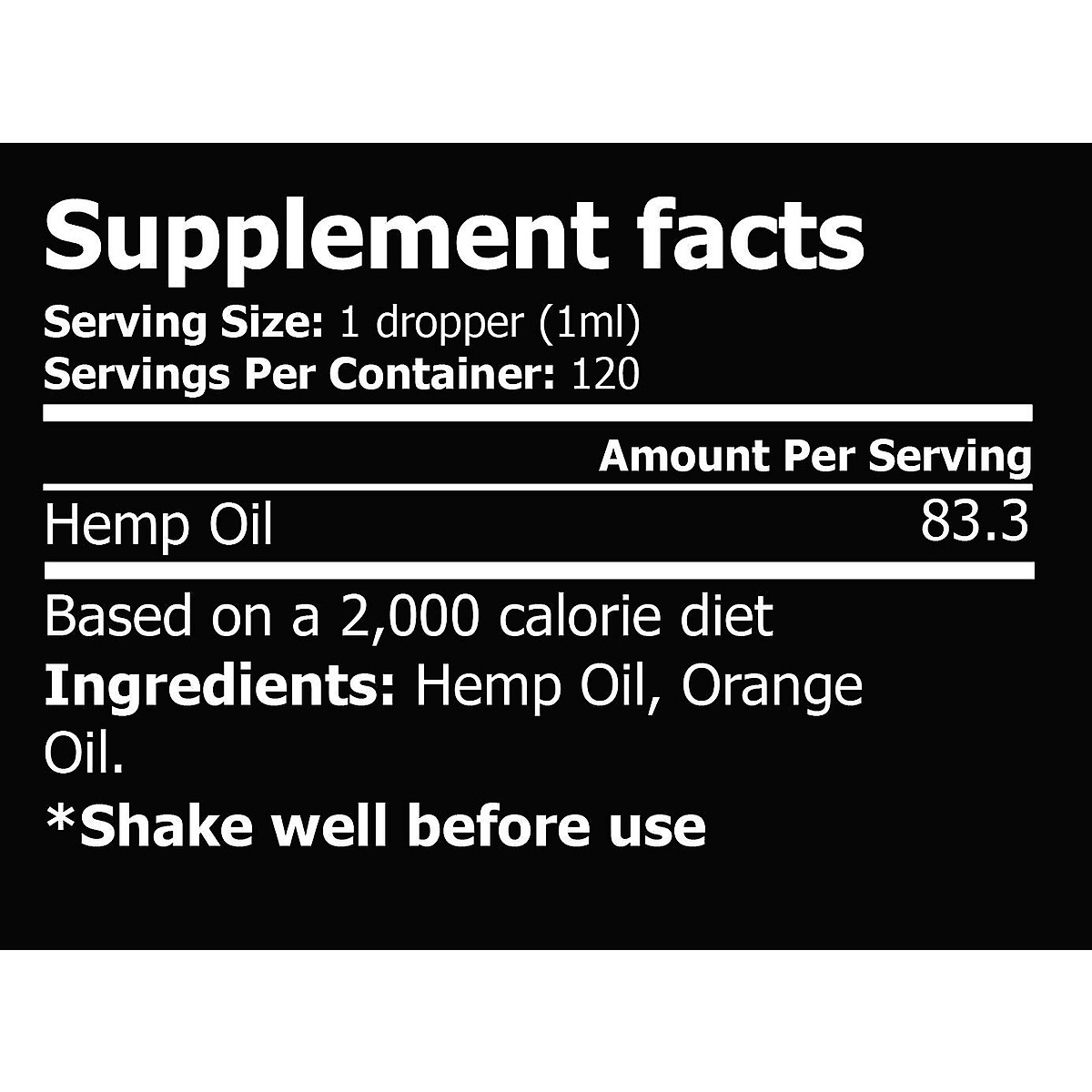 iVitamins Hemp Oil Drops : 15,000mg : May Help with Joint Health, Hair, Skin, Nails & More : Hemp Extract : Rich in Omega 3,6,9 : 4oz Orange Flavor