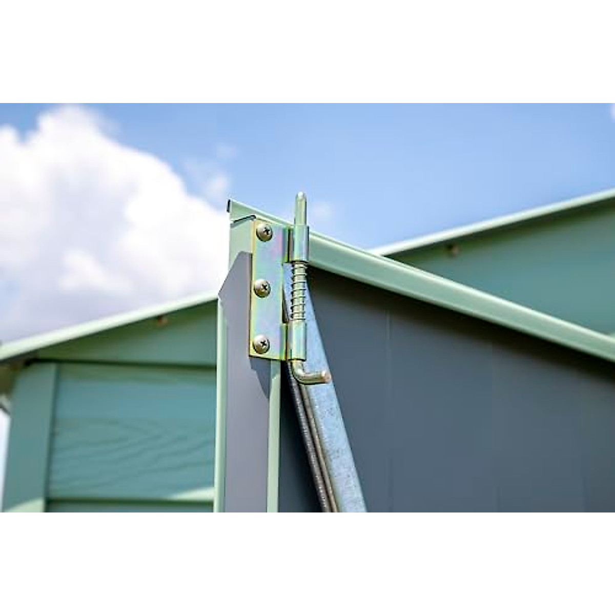 Arrow Select 10' x 8' Outdoor Lockable Steel Storage Shed Building, Sage Green